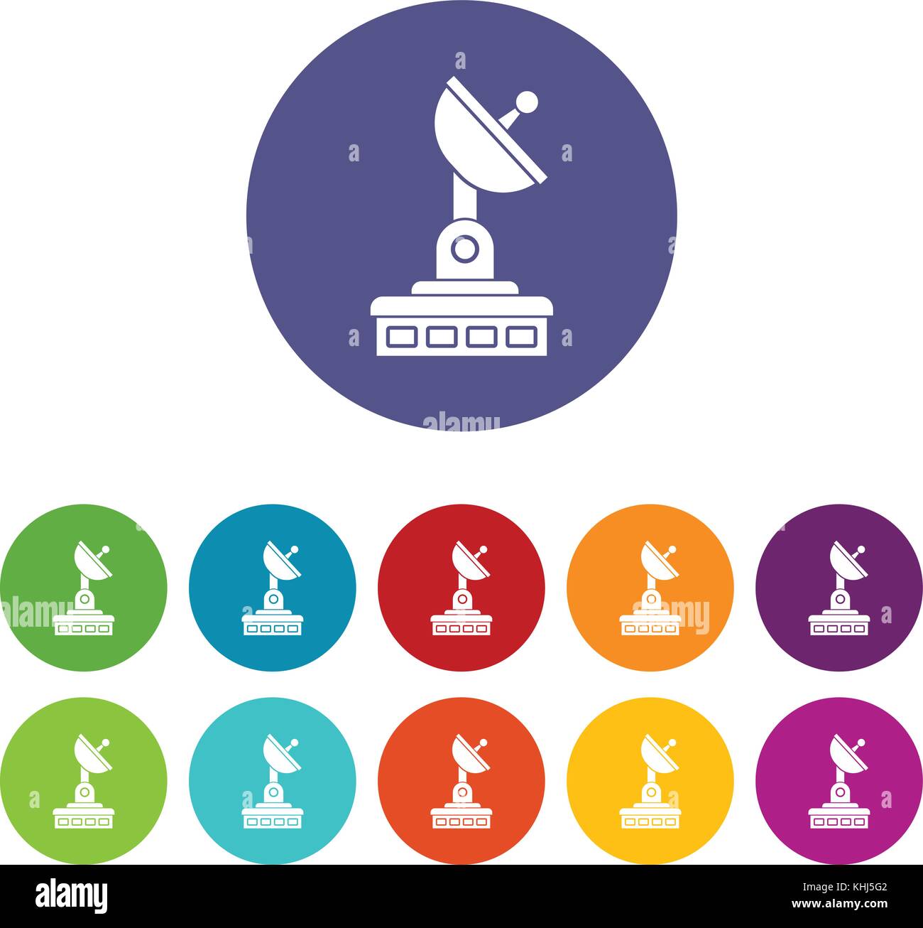 Satellite dish set icons Stock Vector Image & Art - Alamy