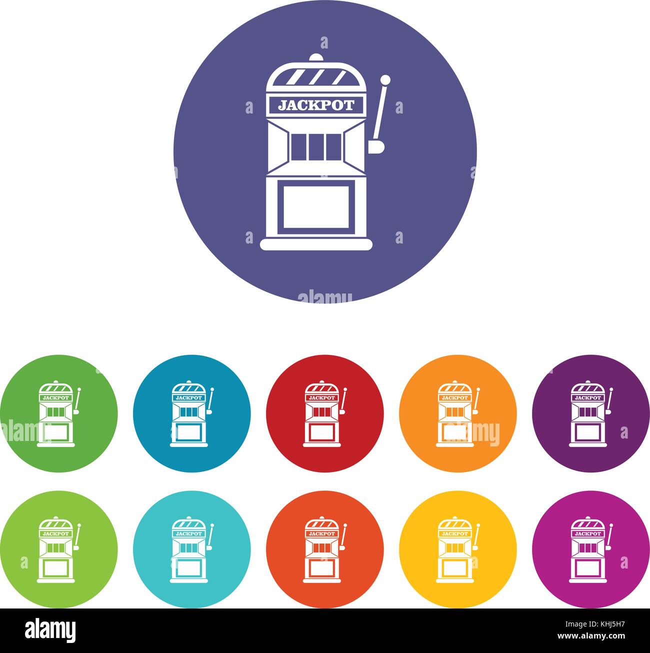 Gamble machine set icons Stock Vector Image & Art - Alamy