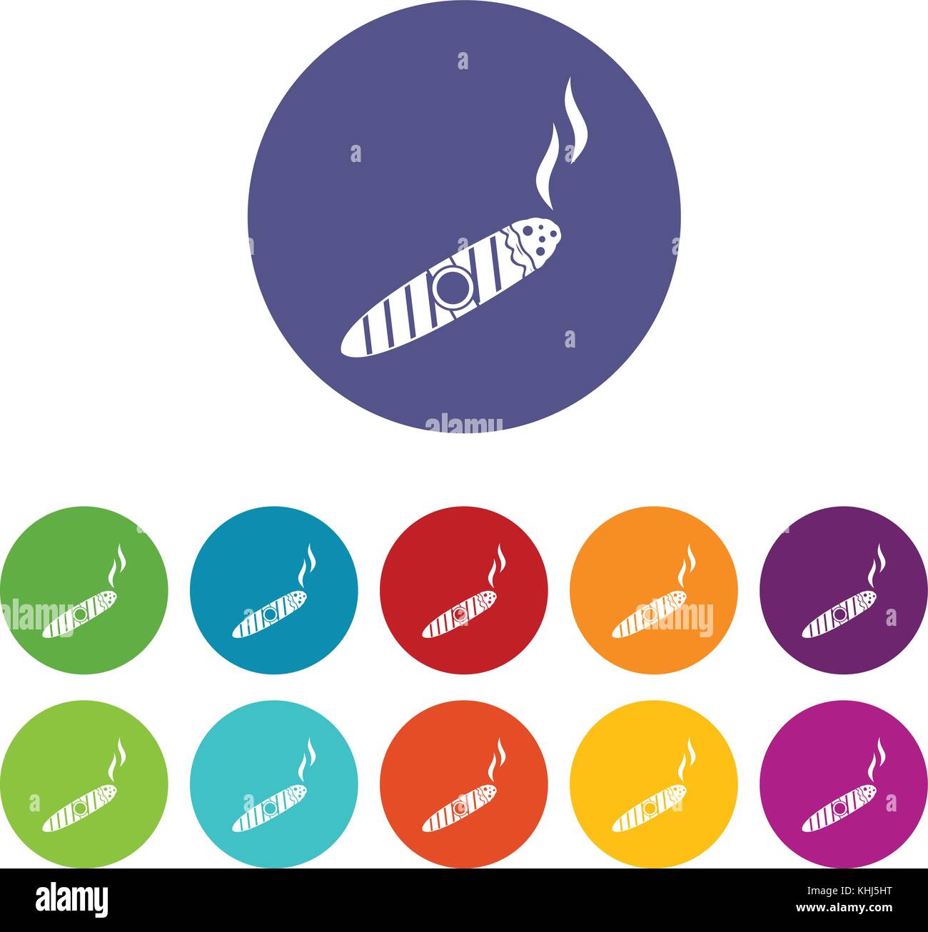 Cigar set icons Stock Vector Image & Art - Alamy