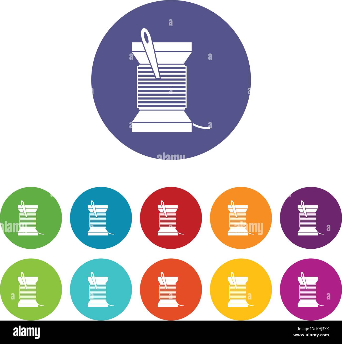 Needle and thread set icons Stock Vector Image & Art - Alamy