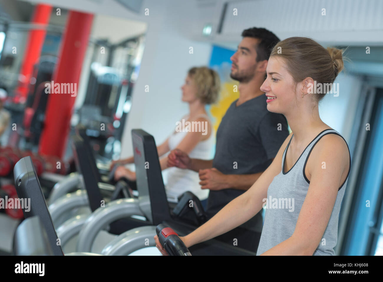 people on the threadmill Stock Photo - Alamy