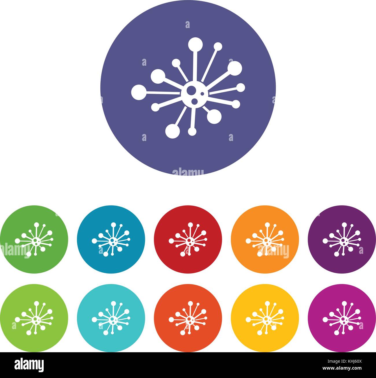 Round bacteria set icons Stock Vector Image & Art - Alamy