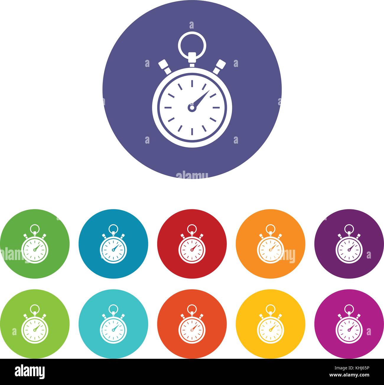 Stopwatch set icons Stock Vector Image & Art - Alamy