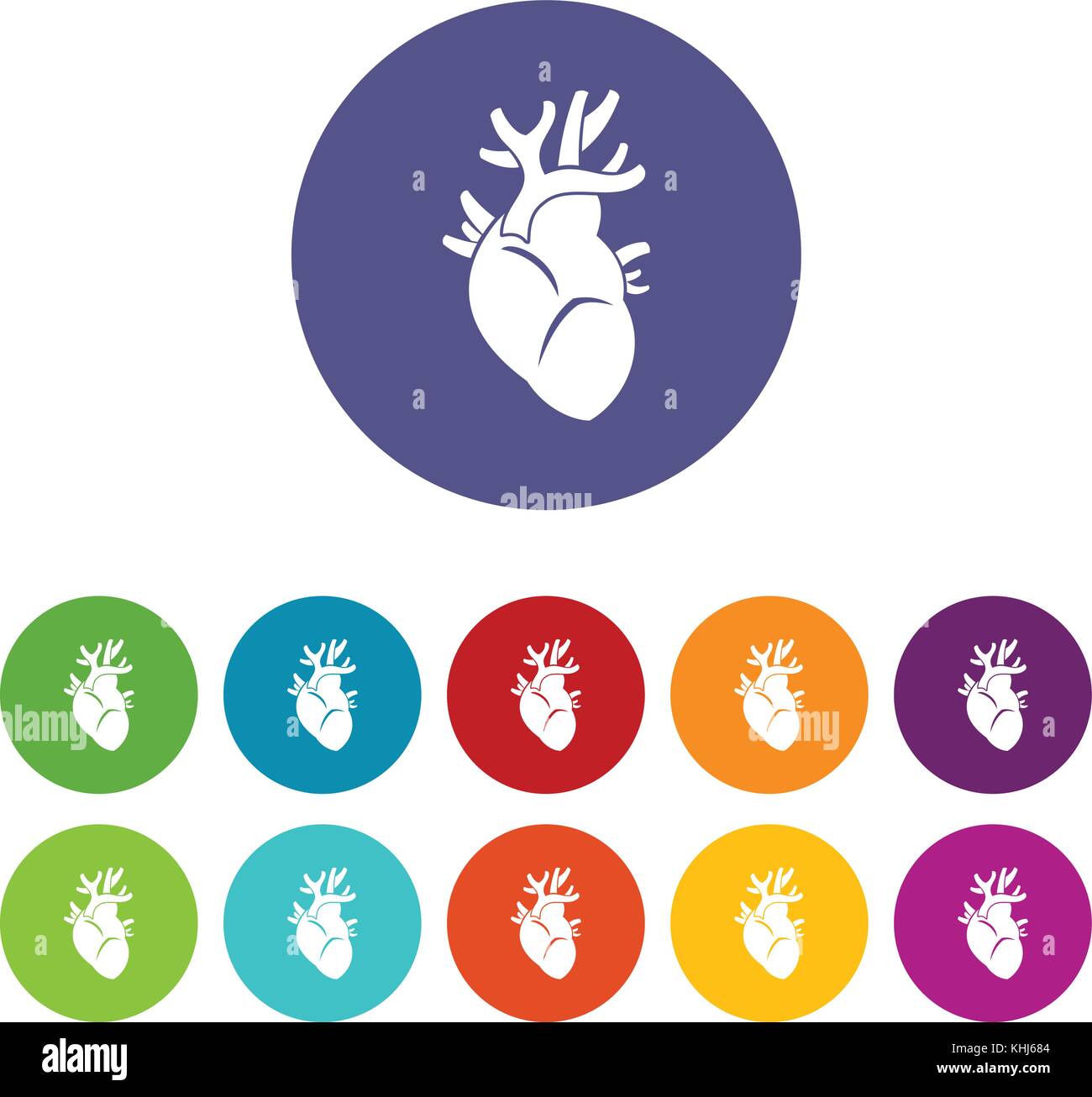 Heart set icons Stock Vector Image & Art - Alamy