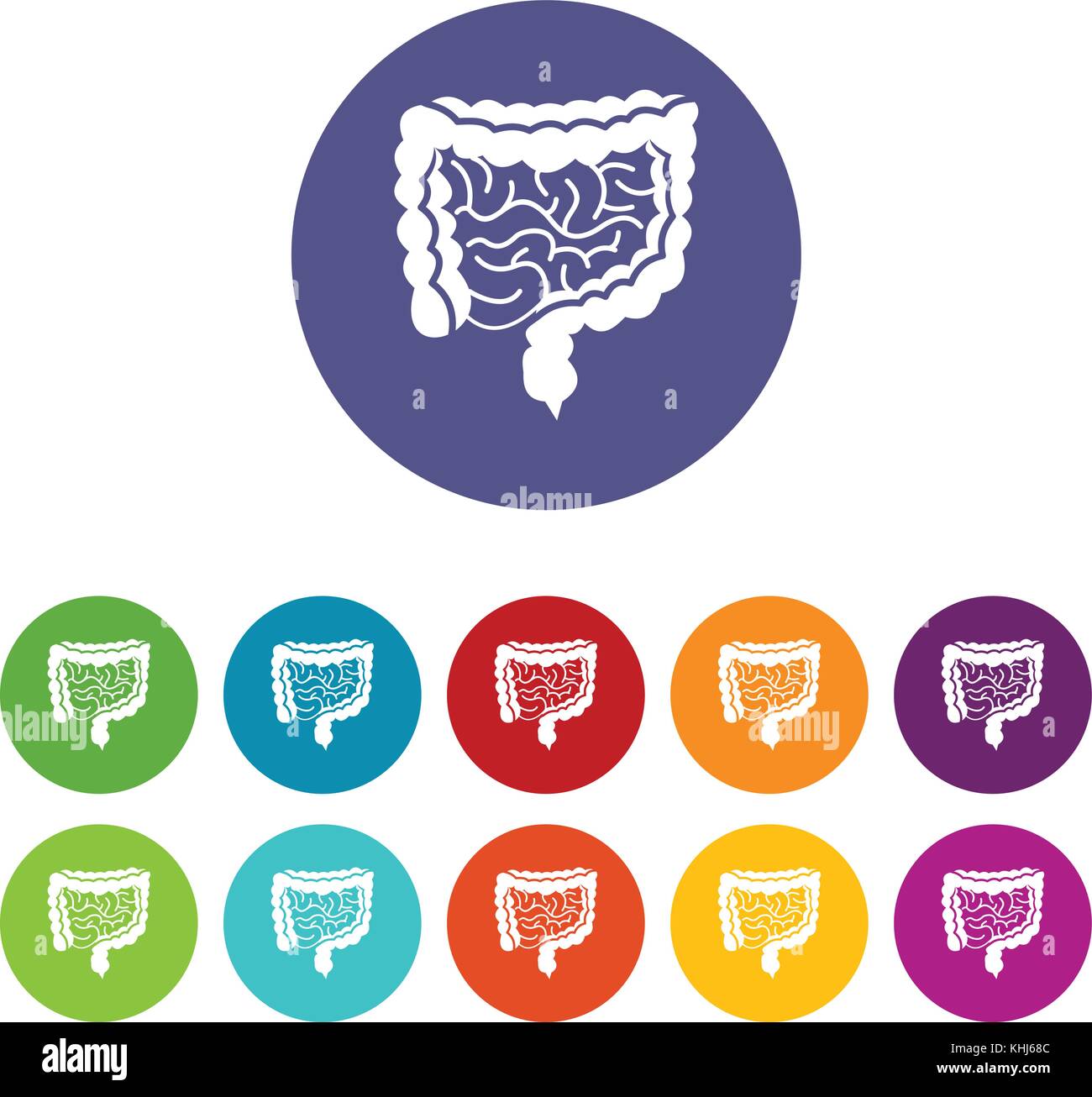 Intestines set icons Stock Vector Image & Art - Alamy