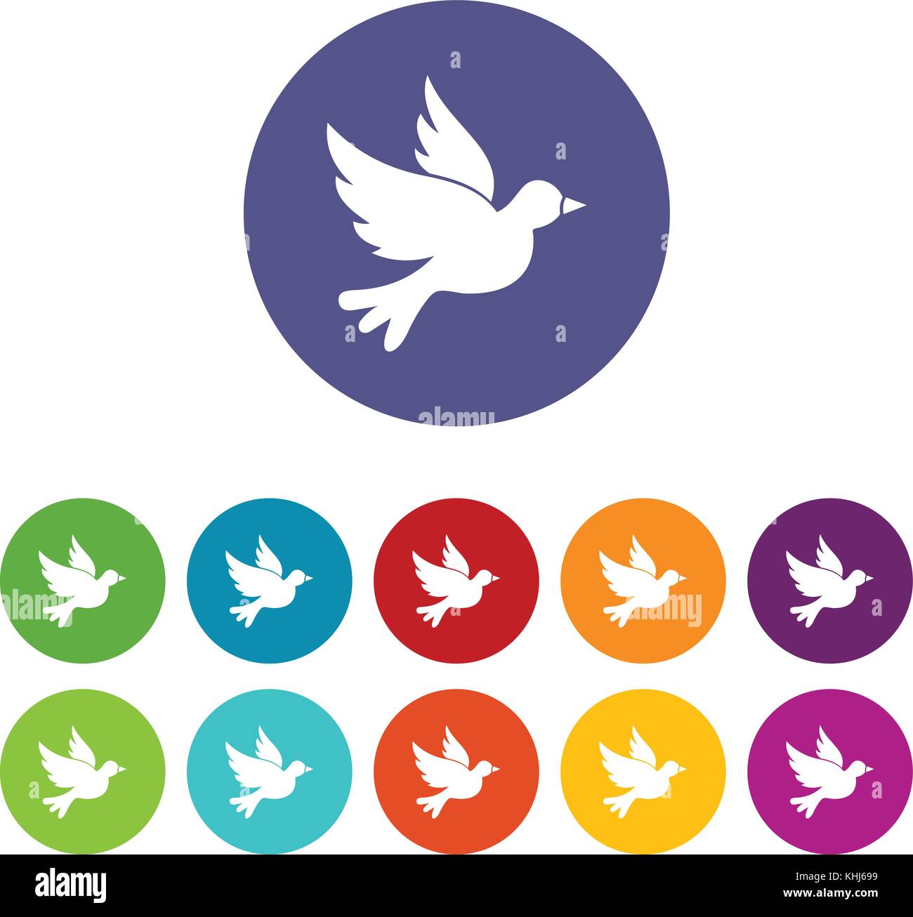 Dove set icons Stock Vector Image & Art - Alamy