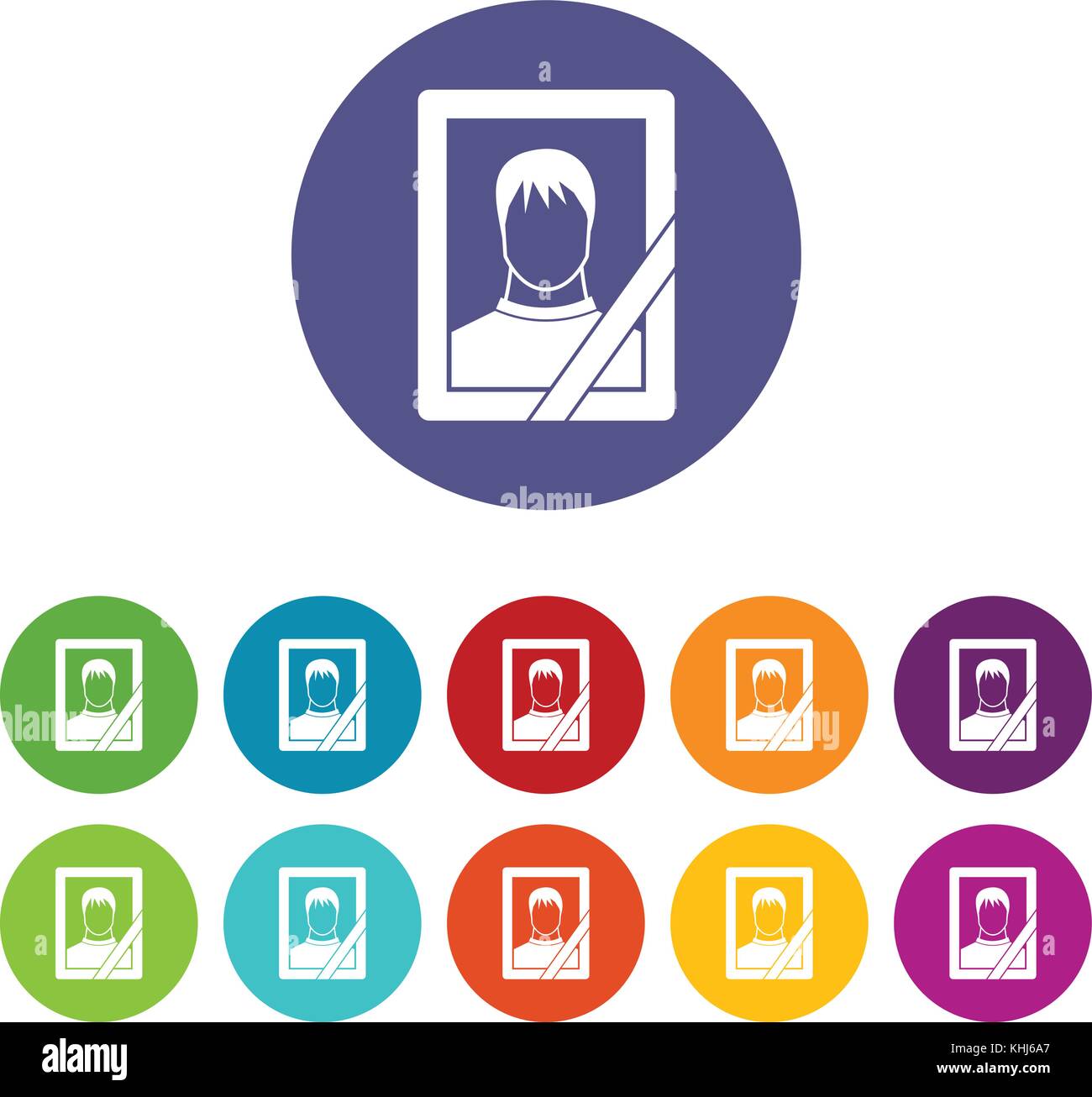 Memory portrait set icons Stock Vector Image & Art - Alamy