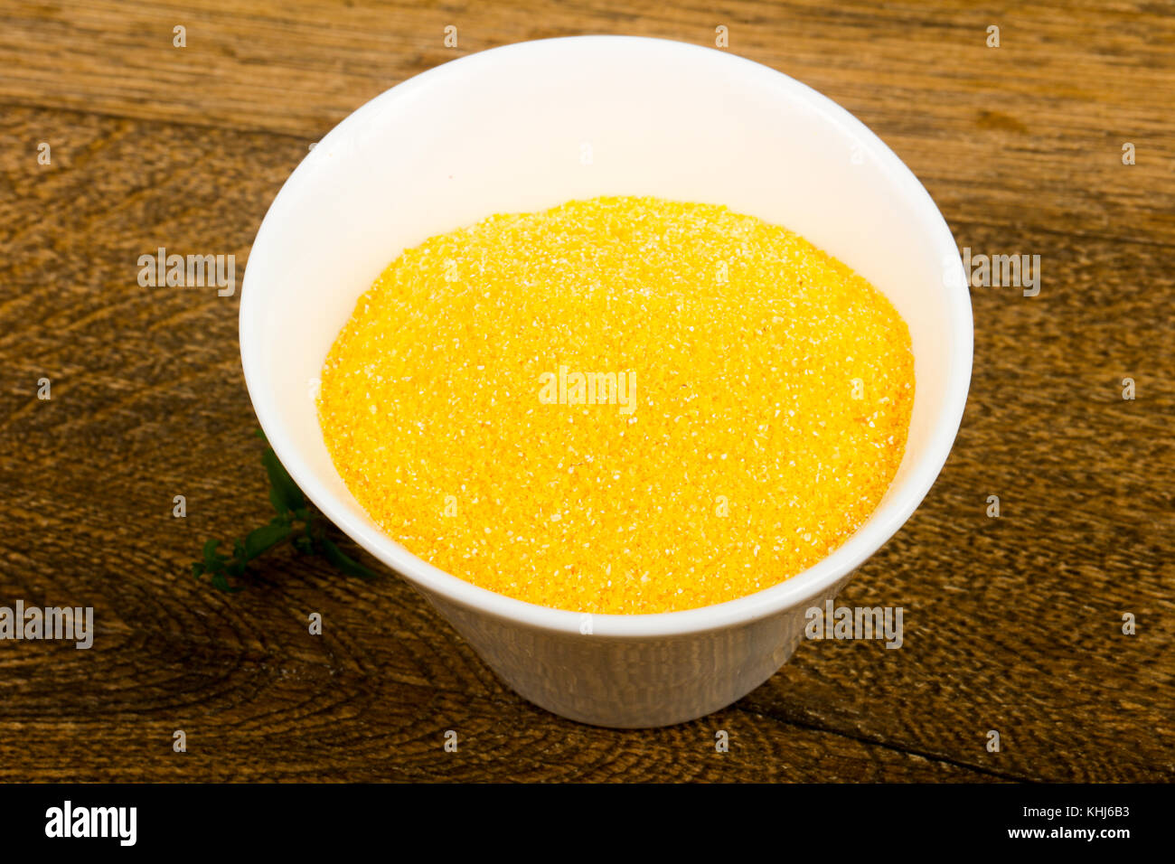 Raw polenta ready for cooking Stock Photo - Alamy