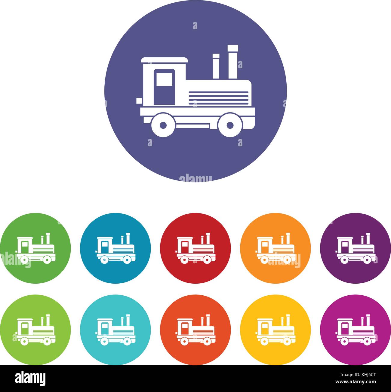 Locomotive set icons Stock Vector Image & Art - Alamy