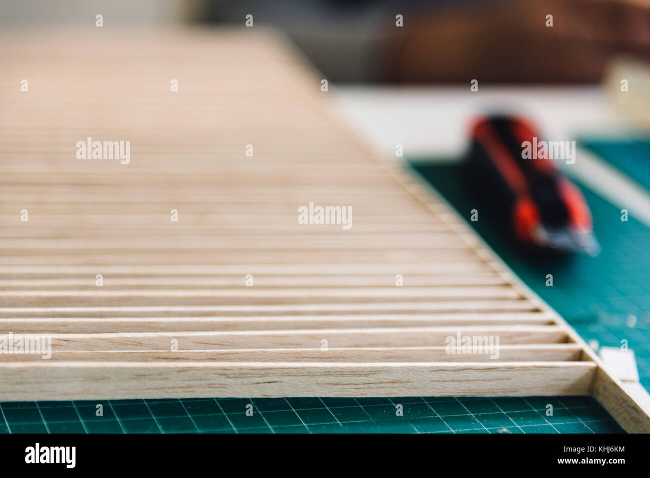 Wood and cutter set for architecture models Stock Photo - Alamy