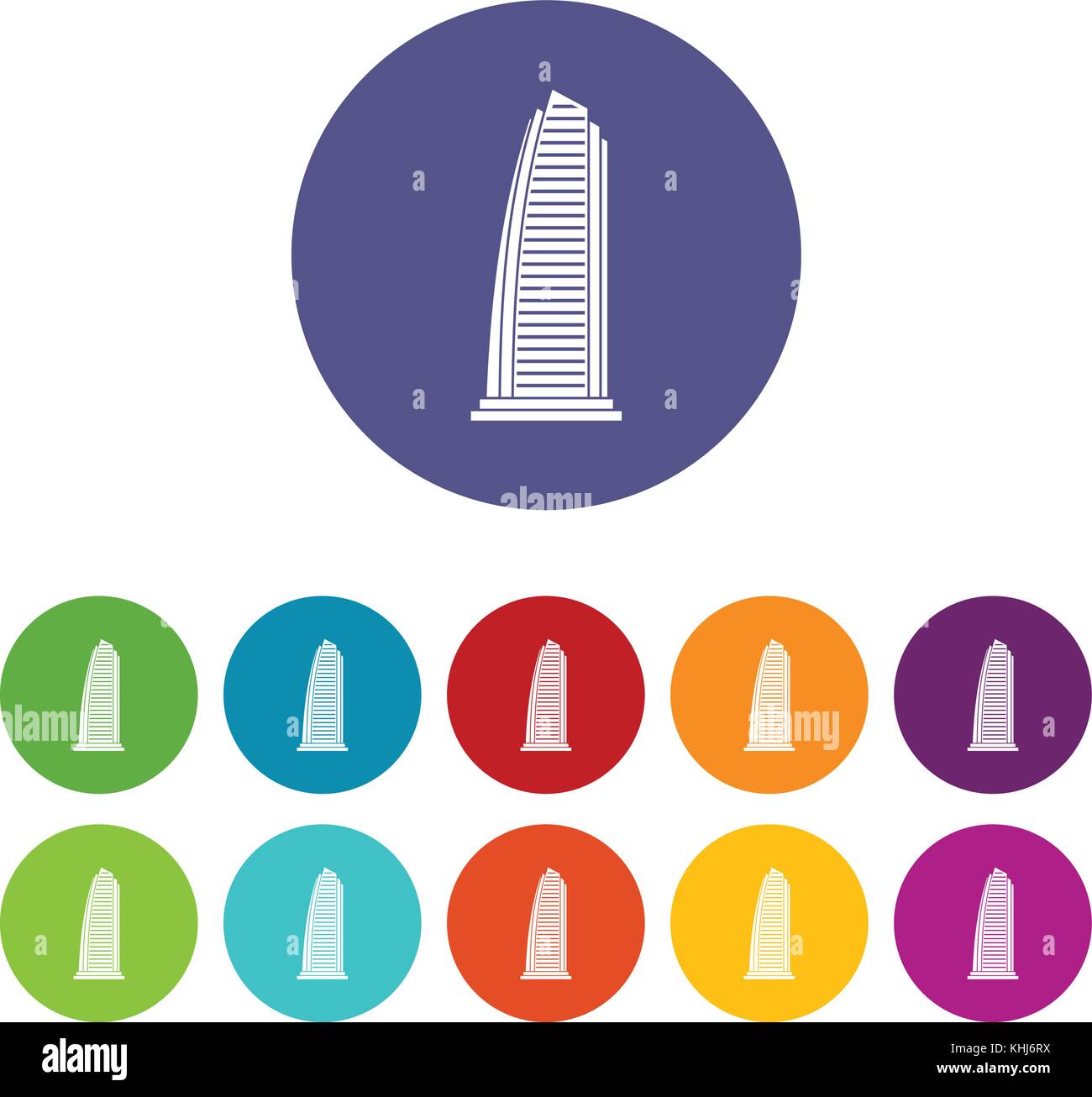 Skyscraper set icons Stock Vector Image & Art - Alamy