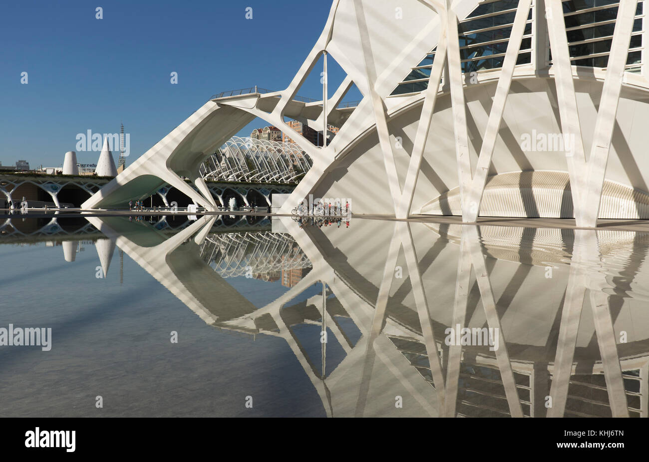 Valencia, Spain. October 25, 2017: The Prince Felipe Science Museum a ...