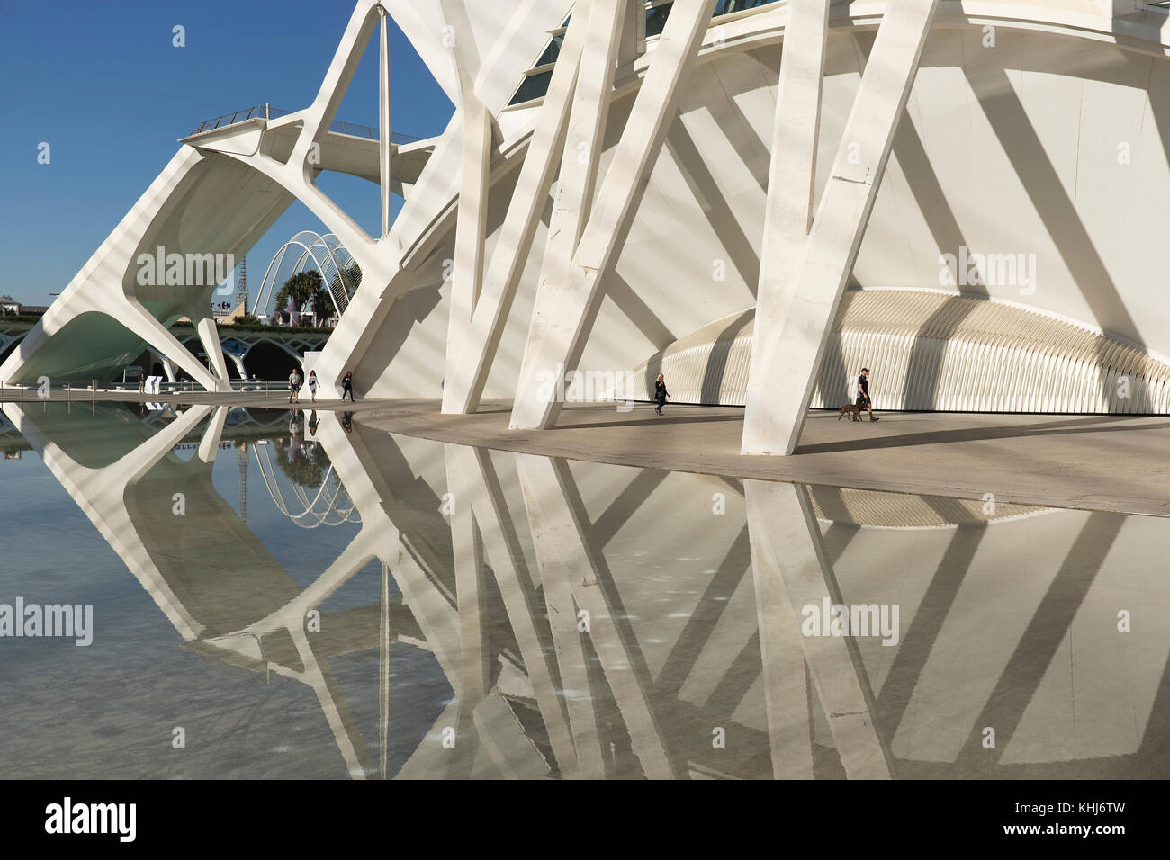 Valencia, Spain. October 25, 2017: The Prince Felipe Science Museum a ...