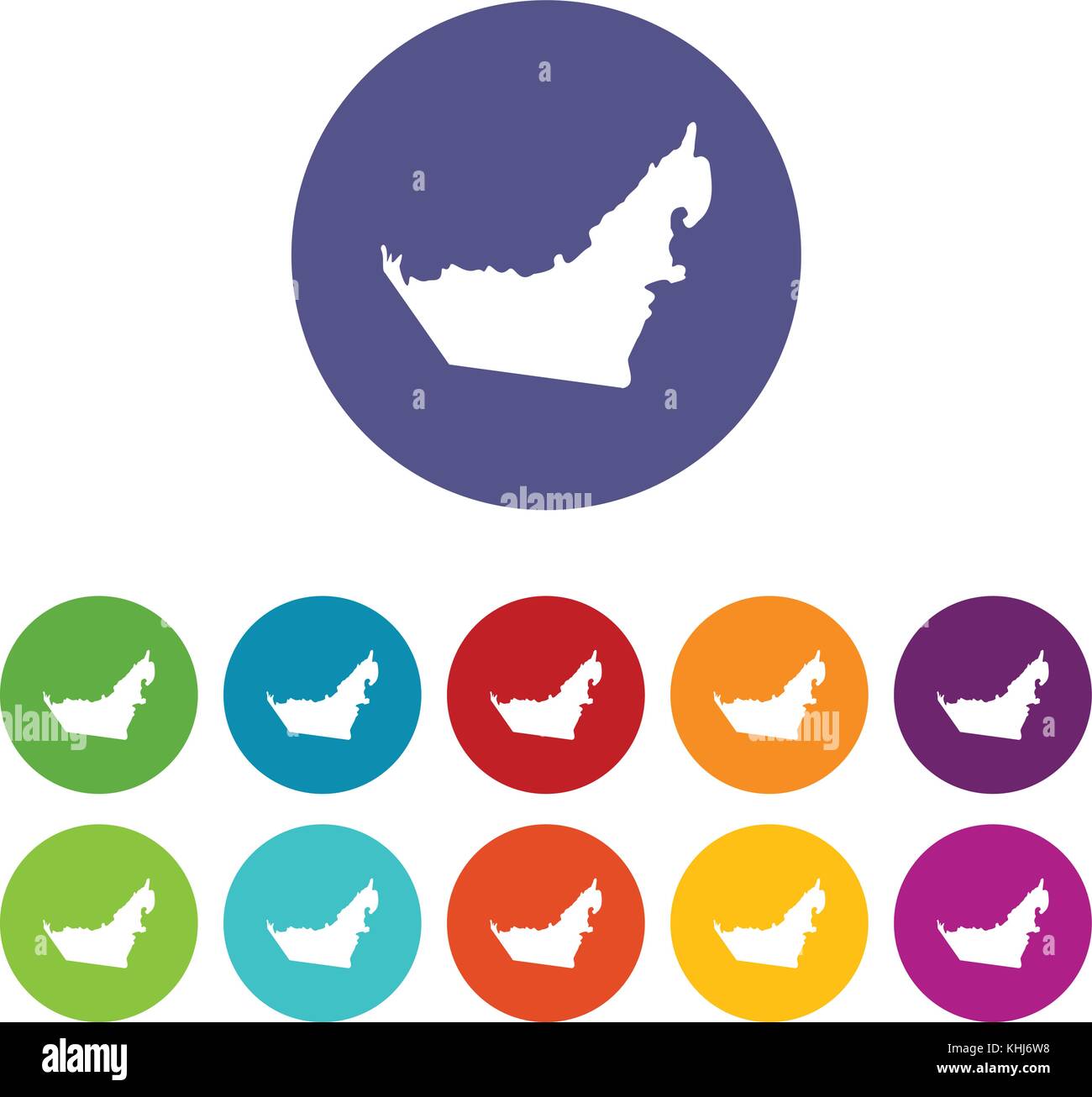 United Arab Emirates map set icons Stock Vector Image & Art - Alamy