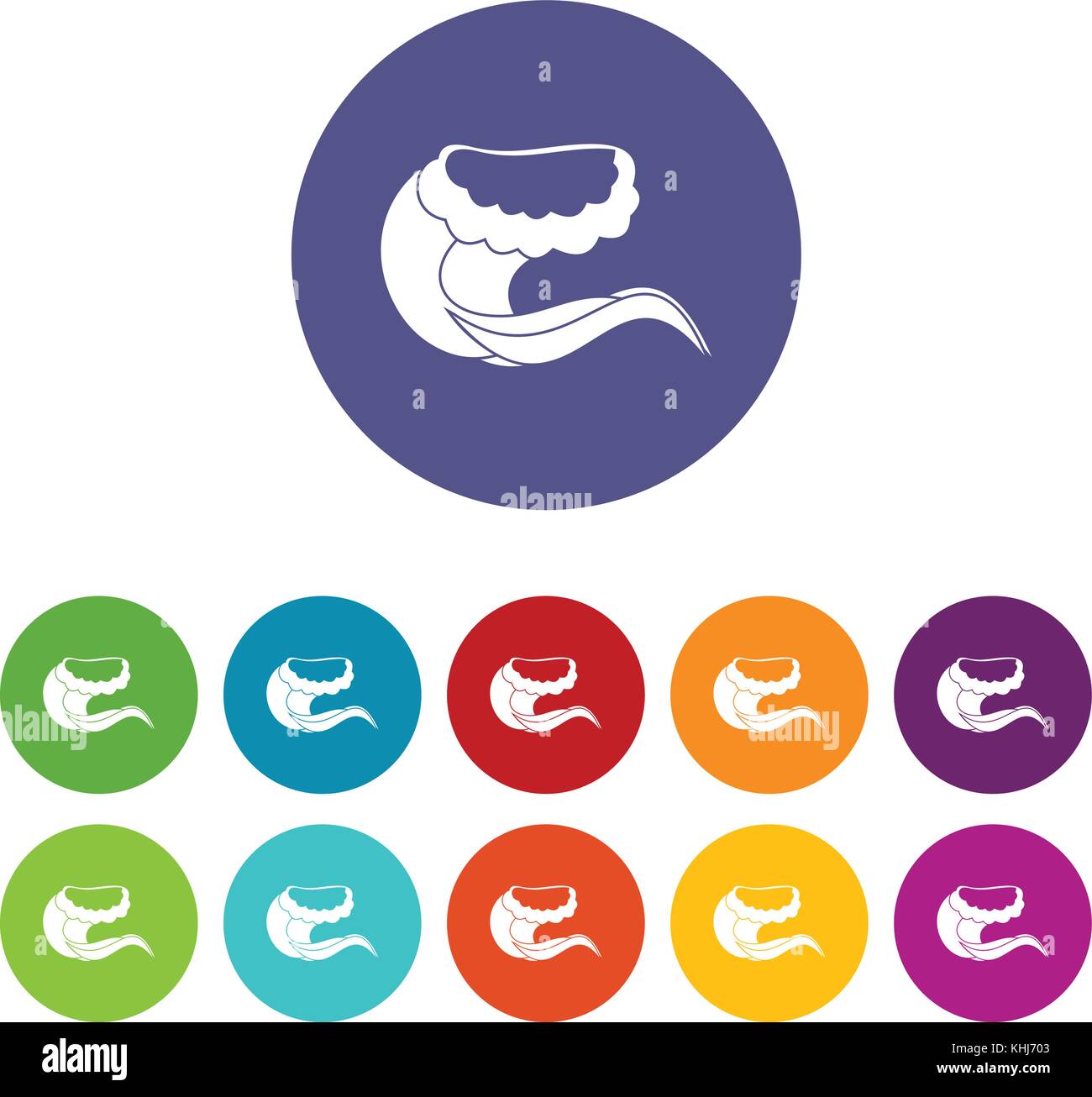 Curling and cracking wave set icons Stock Vector Image & Art - Alamy