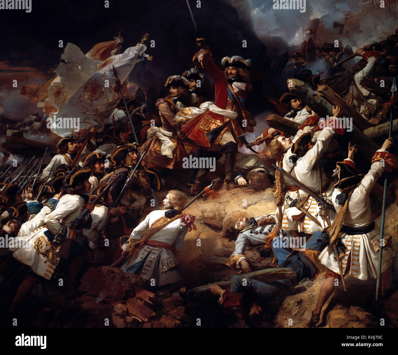 Jean Alaux - Bataille of Denain 1839 Stock Photo - Alamy