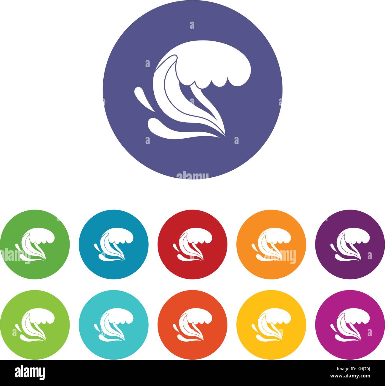 Surf wave set icons Stock Vector Image & Art - Alamy