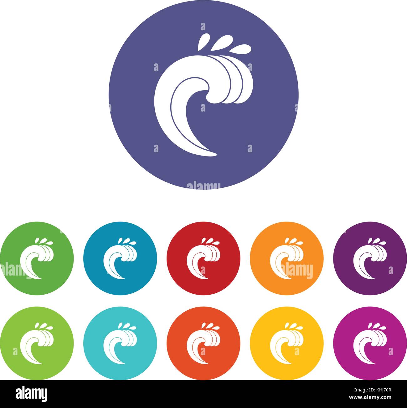 Large curling wave set icons Stock Vector Image & Art - Alamy