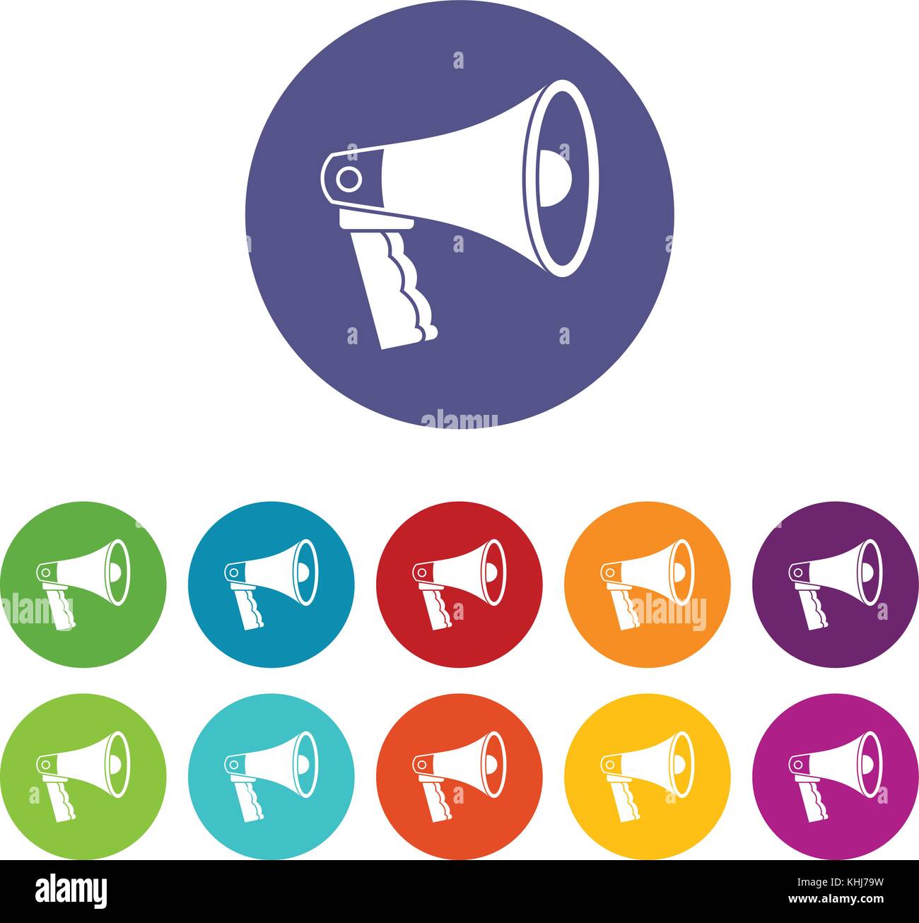 Loudspeaker set icons Stock Vector Image & Art - Alamy