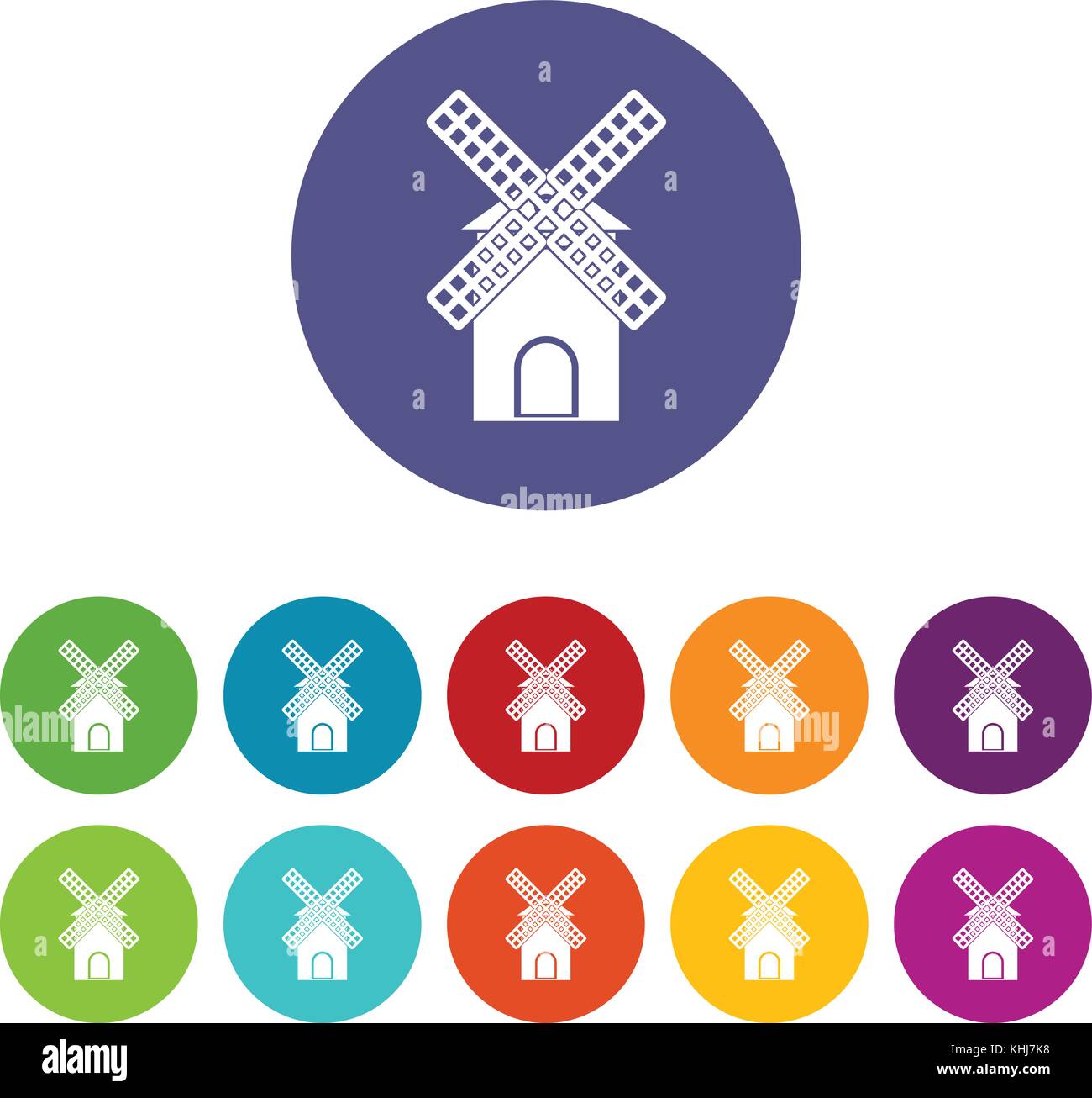 Mill set icons Stock Vector Image & Art - Alamy