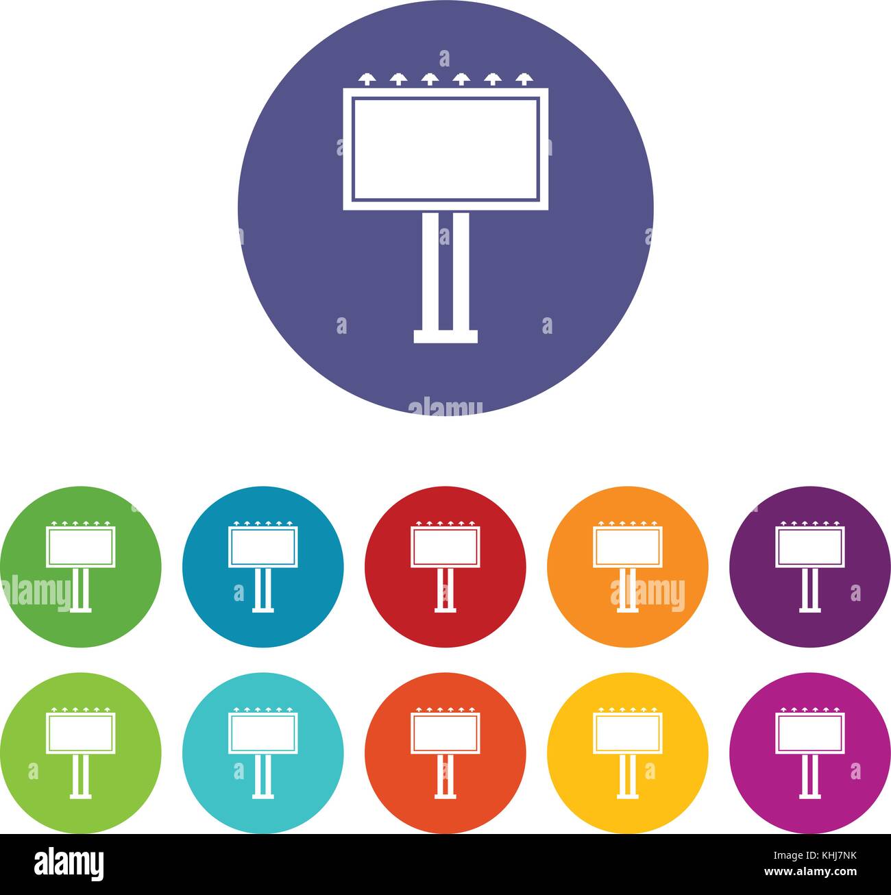 Advertising billboard set icons Stock Vector Image & Art - Alamy