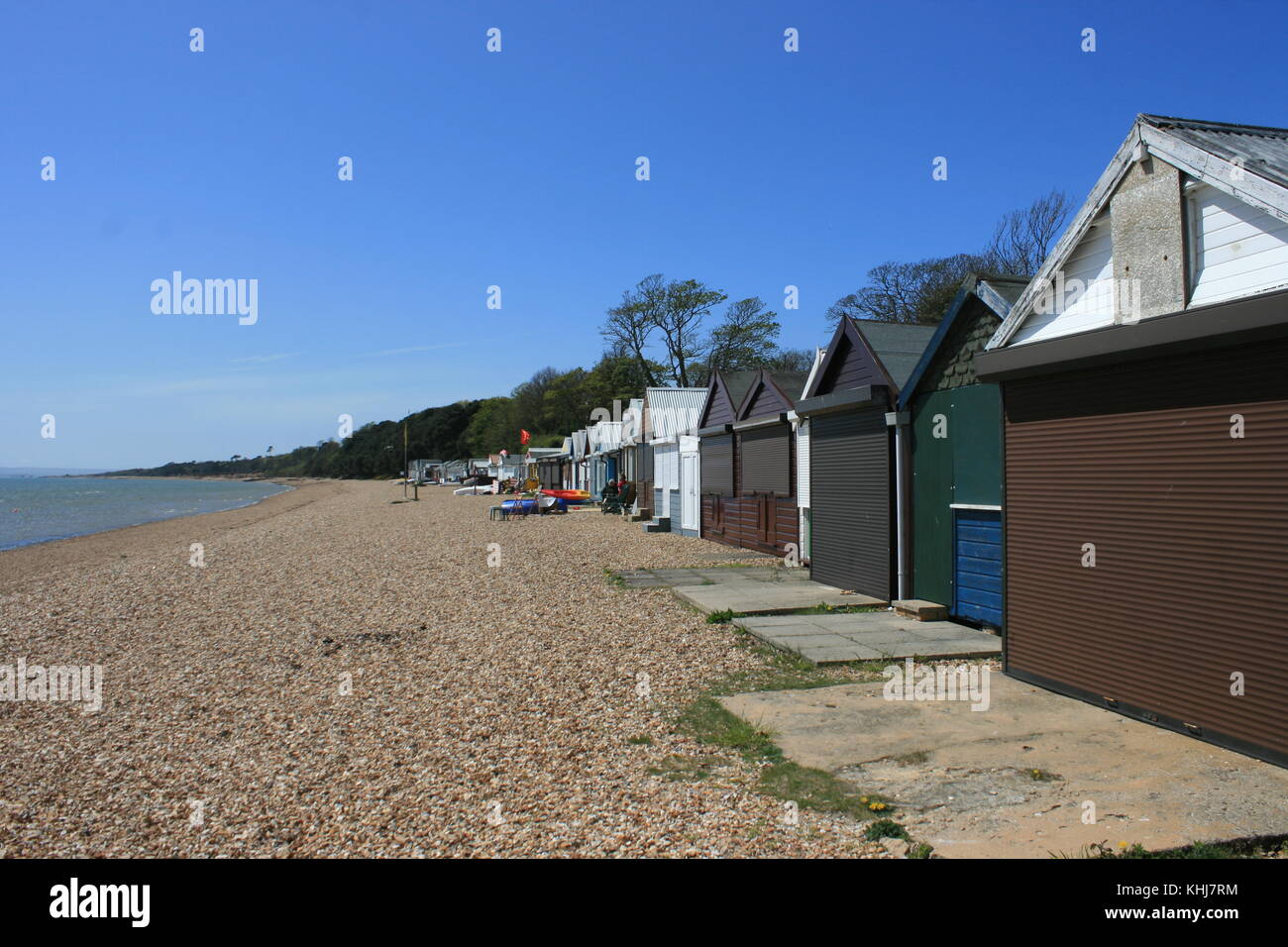 Calshot beach forms part of a mile long shingle spit which reaches out ...