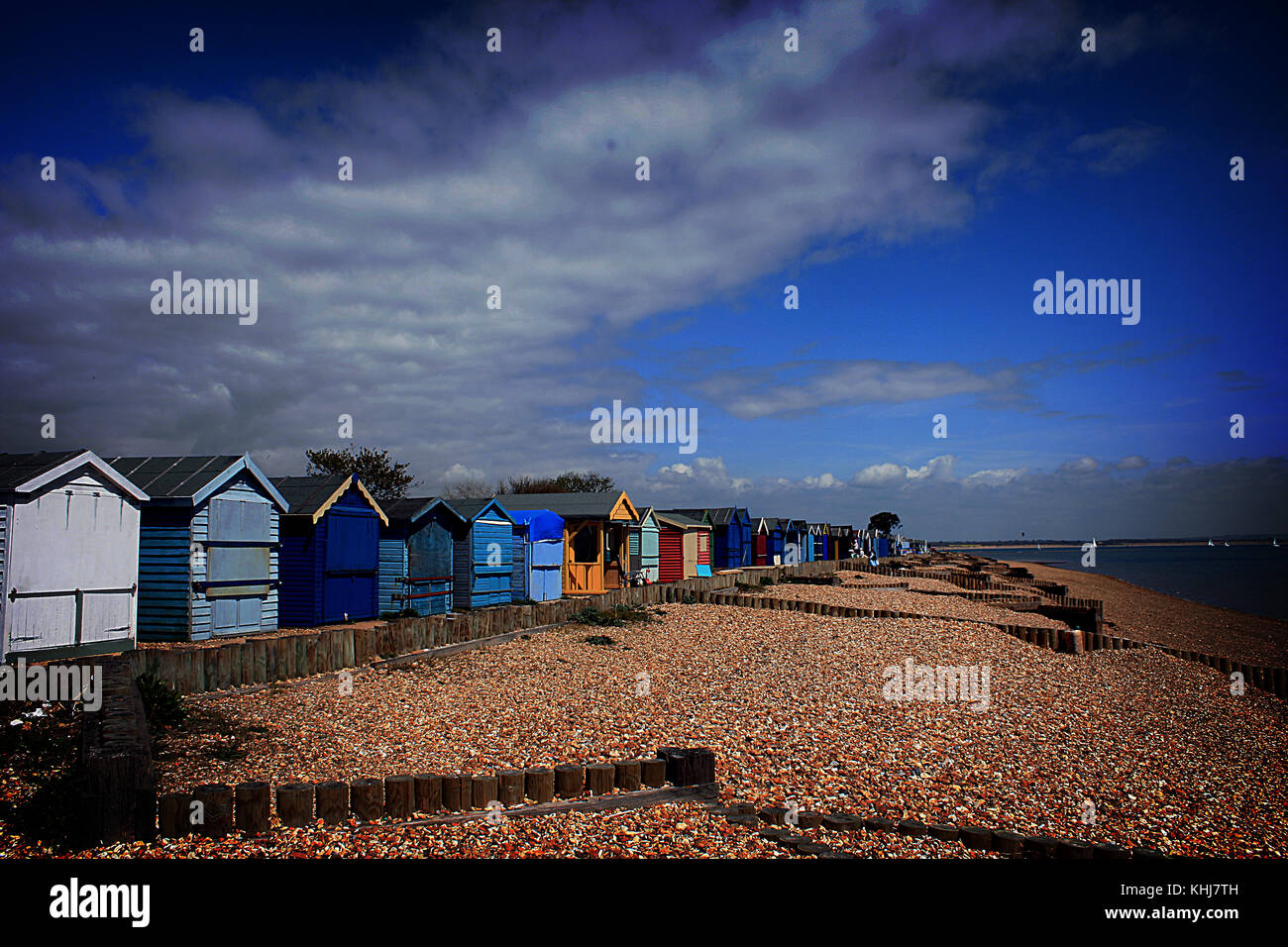 Calshot beach forms part of a mile long shingle spit which reaches out ...