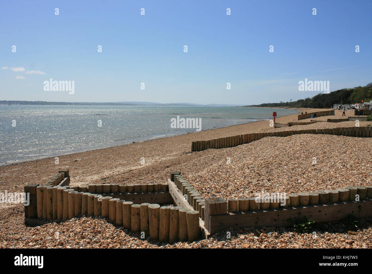 Calshot beach forms part of a mile long shingle spit which reaches out ...