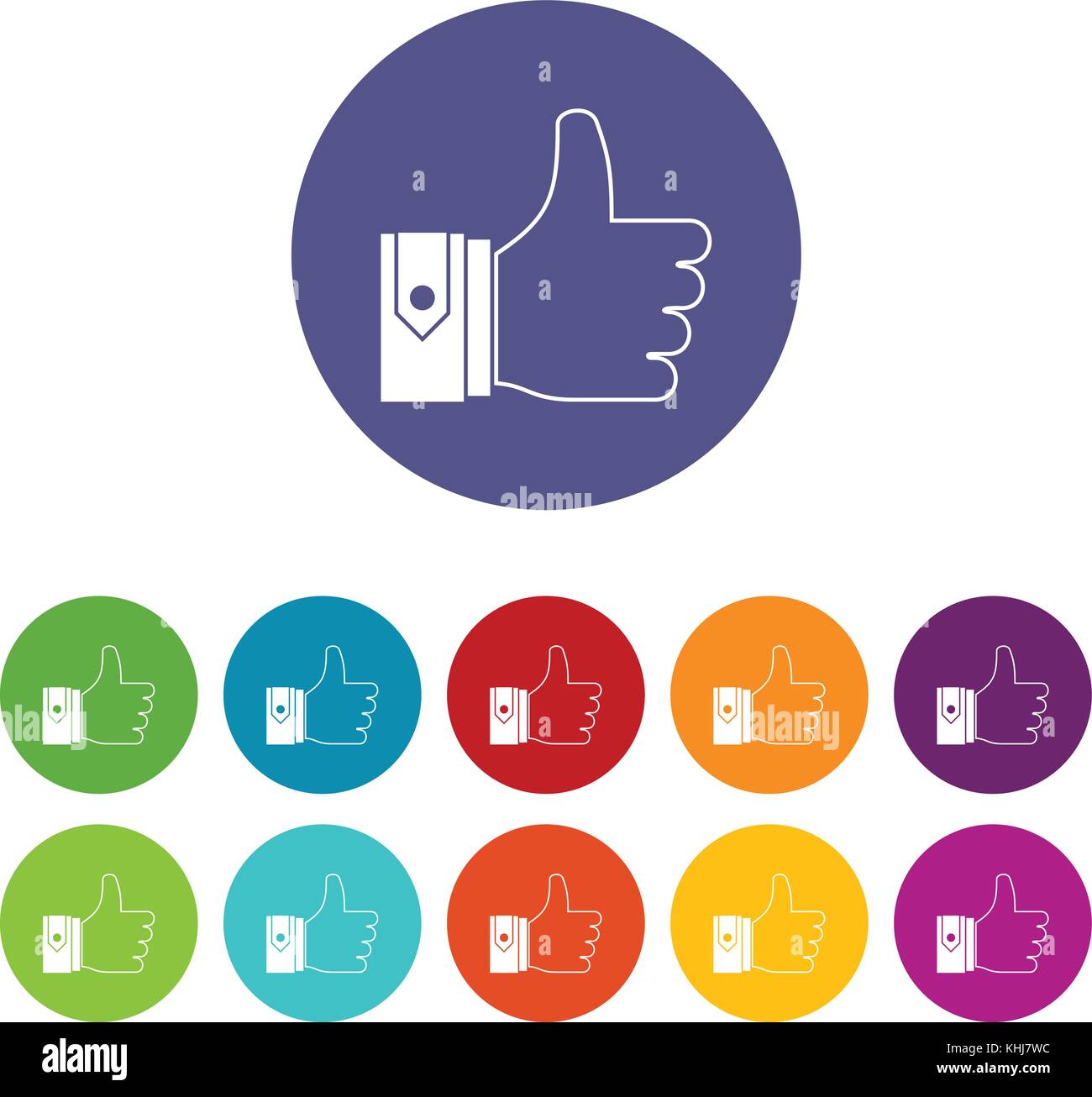 Thumbs up set icons Stock Vector Image & Art - Alamy