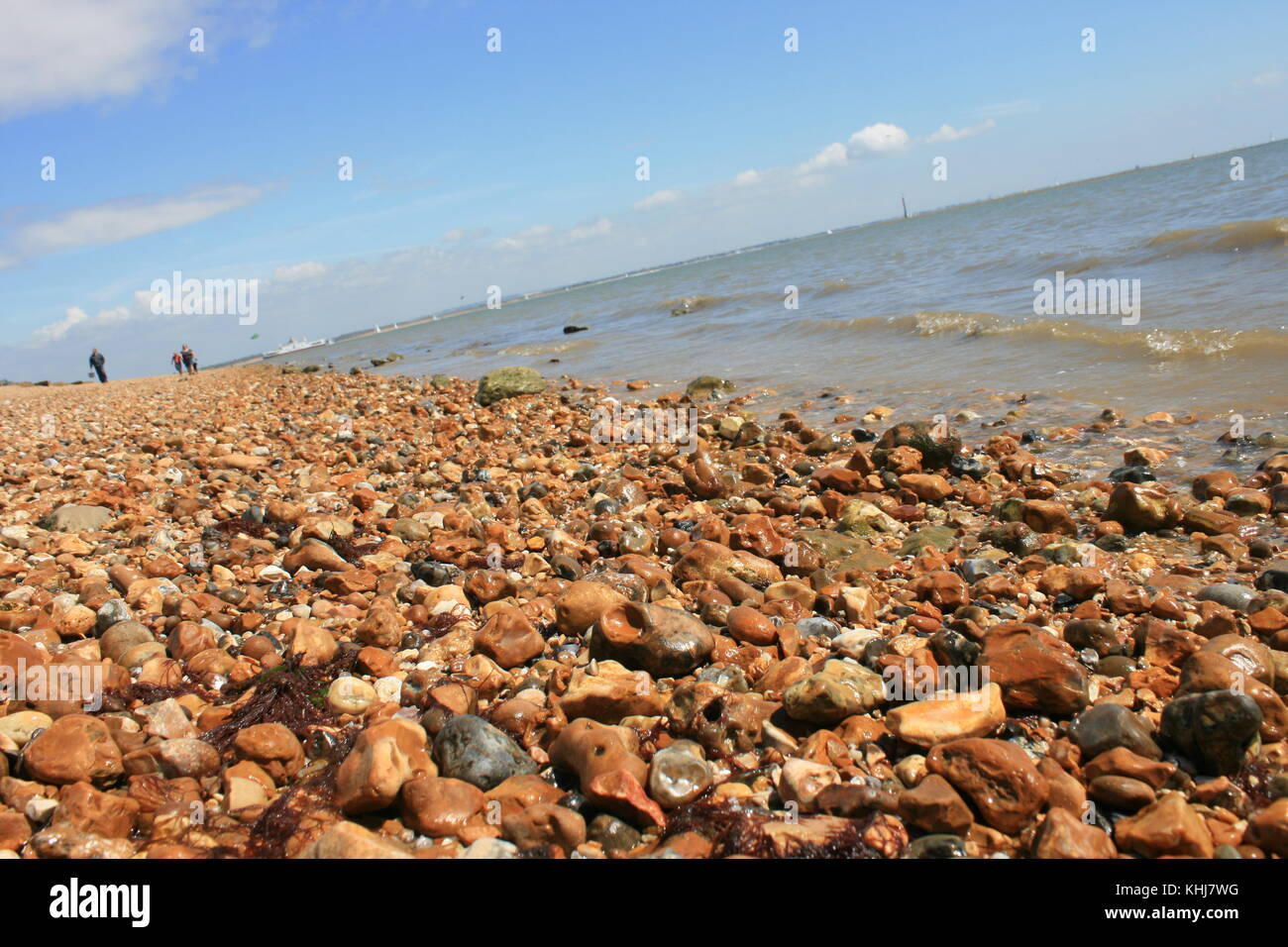 Calshot beach forms part of a mile long shingle spit which reaches out ...