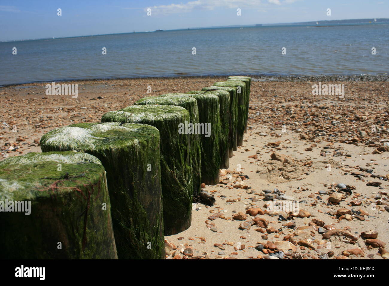 Calshot beach forms part of a mile long shingle spit which reaches out ...