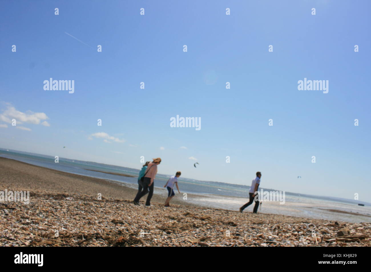 Calshot beach forms part of a mile long shingle spit which reaches out ...