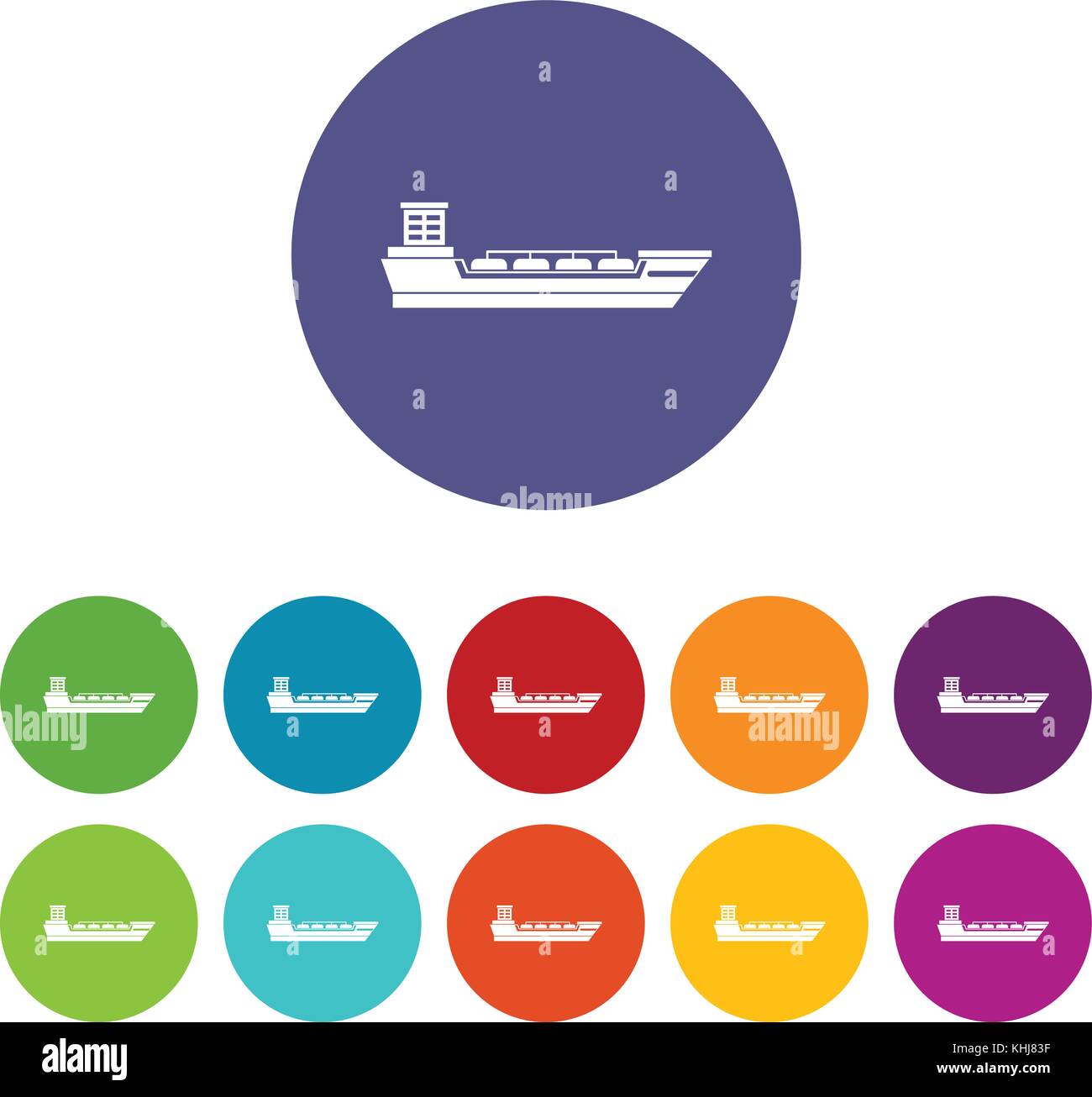 Oil tanker ship set icons Stock Vector Image & Art - Alamy