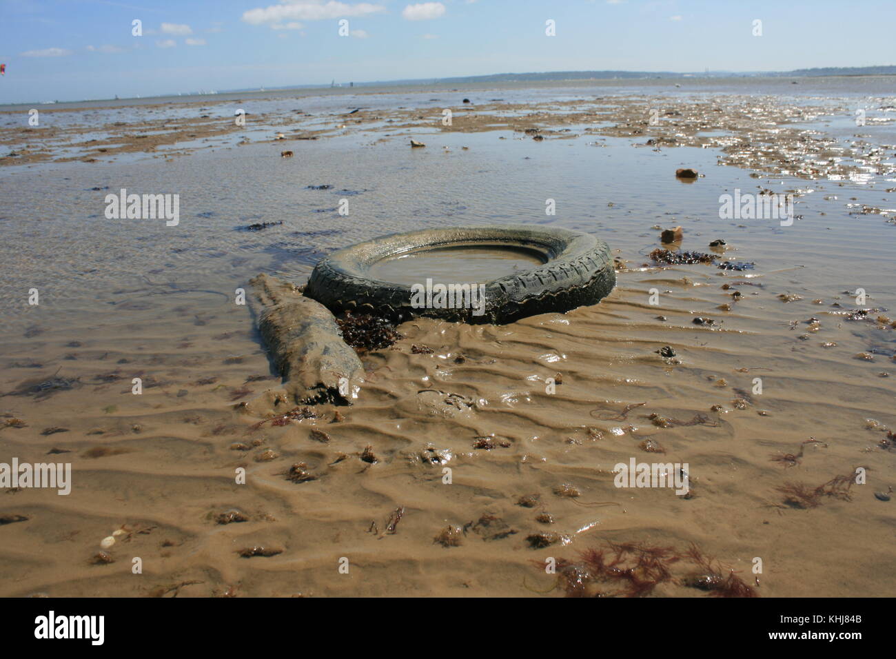 Calshot beach forms part of a mile long shingle spit which reaches out ...