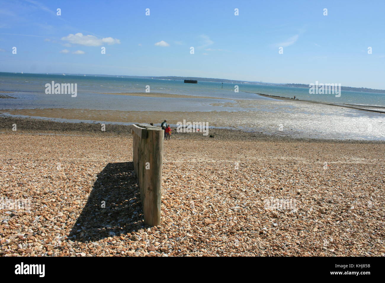 Calshot beach forms part of a mile long shingle spit which reaches out ...