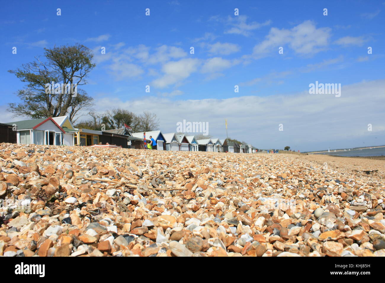 Calshot beach forms part of a mile long shingle spit which reaches out ...