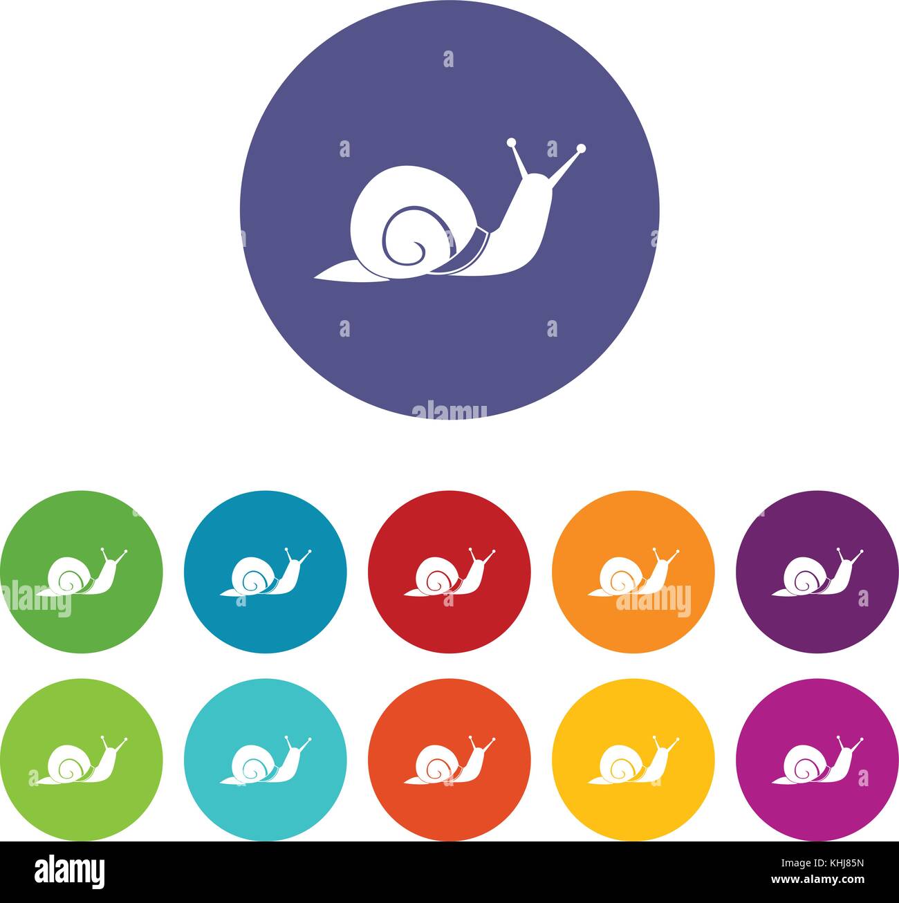 Snail set icons Stock Vector Image & Art - Alamy