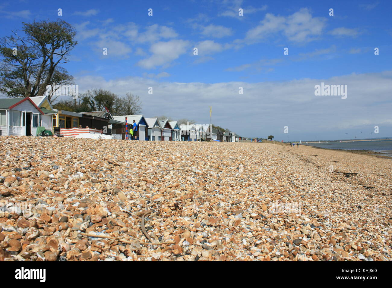 Calshot beach forms part of a mile long shingle spit which reaches out ...