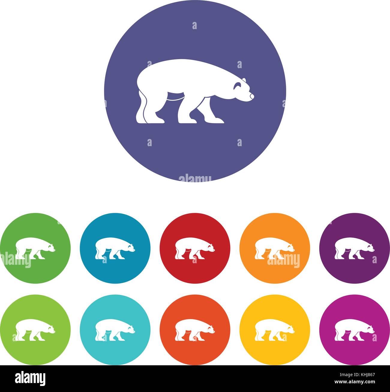 Bear set icons Stock Vector Image & Art - Alamy