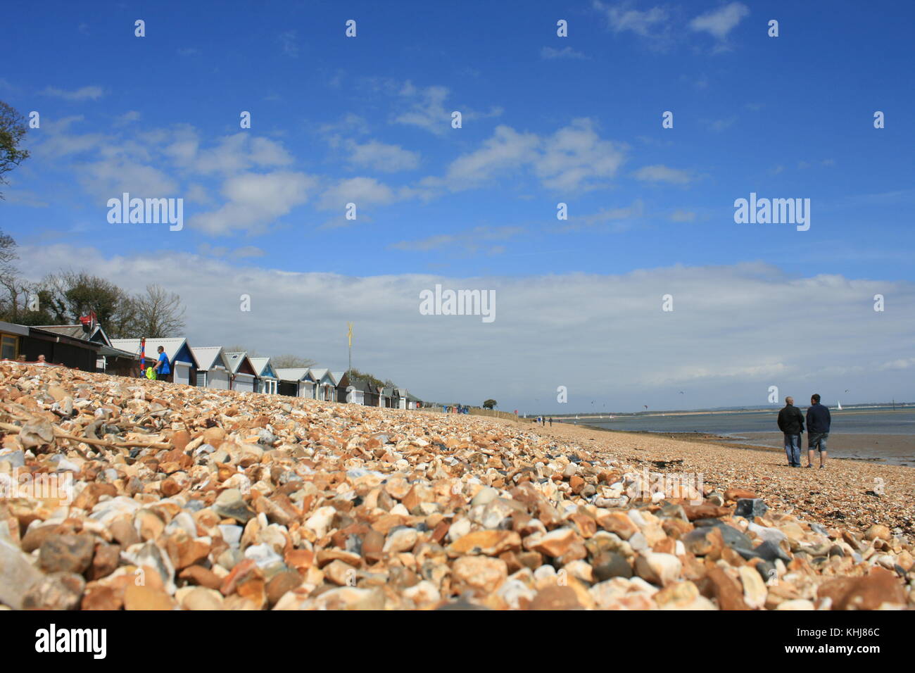 Calshot beach forms part of a mile long shingle spit which reaches out ...