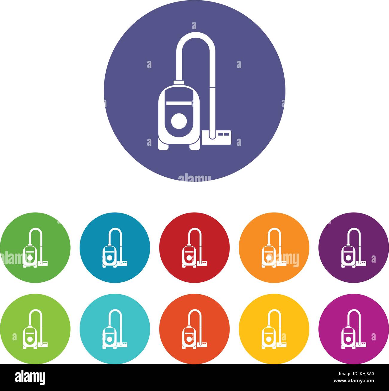 Vacuum cleaner set icons Stock Vector Image & Art - Alamy