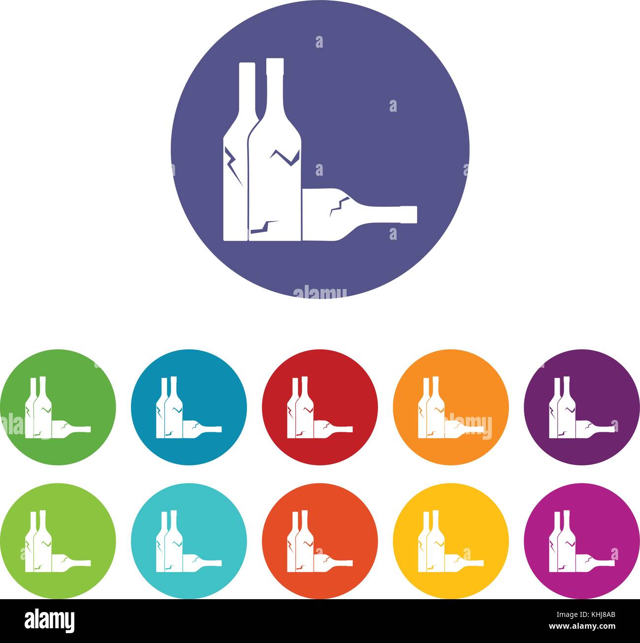Bottles set icons Stock Vector Image & Art - Alamy
