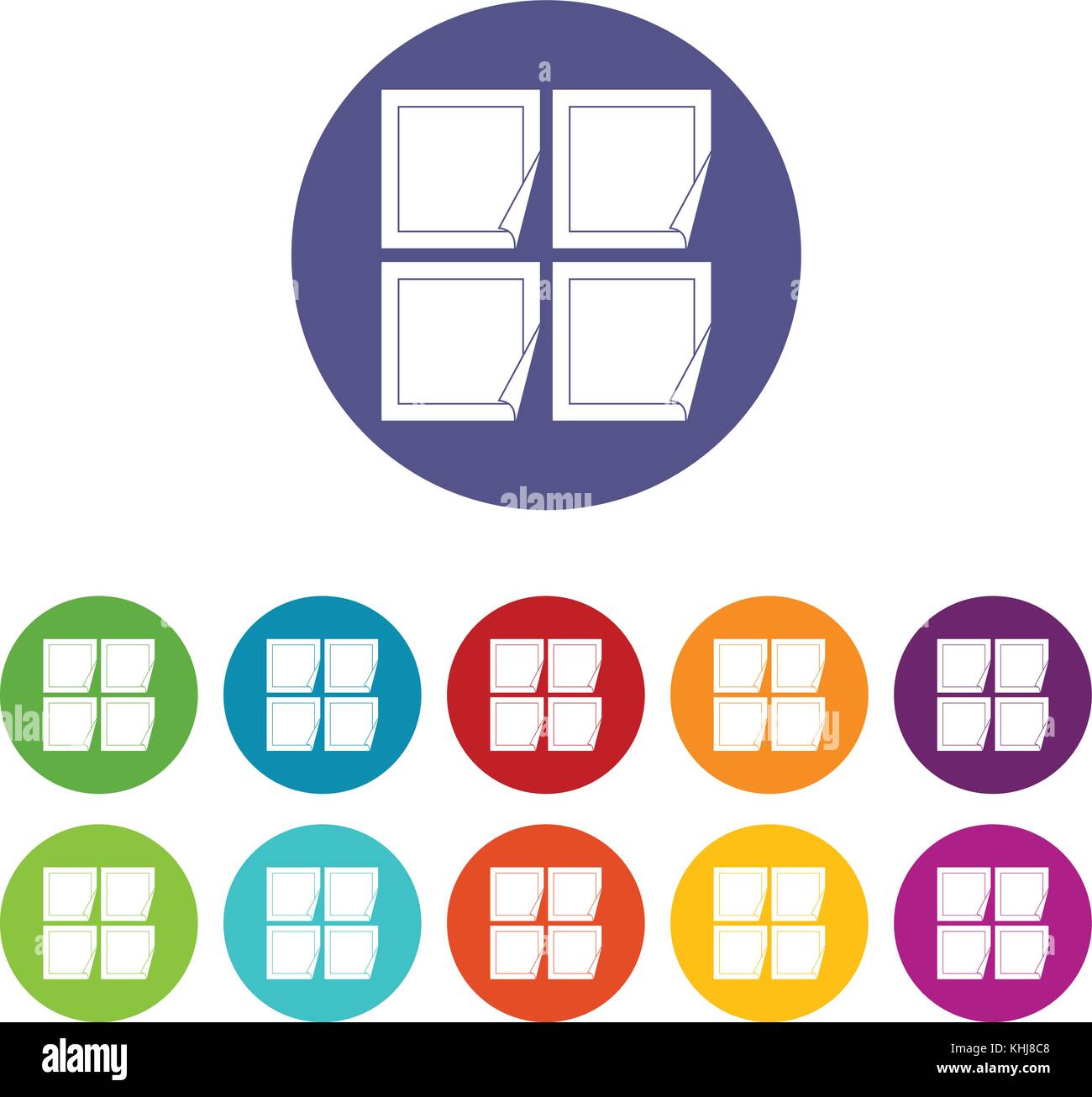 Black stickers set icons Stock Vector Image & Art - Alamy