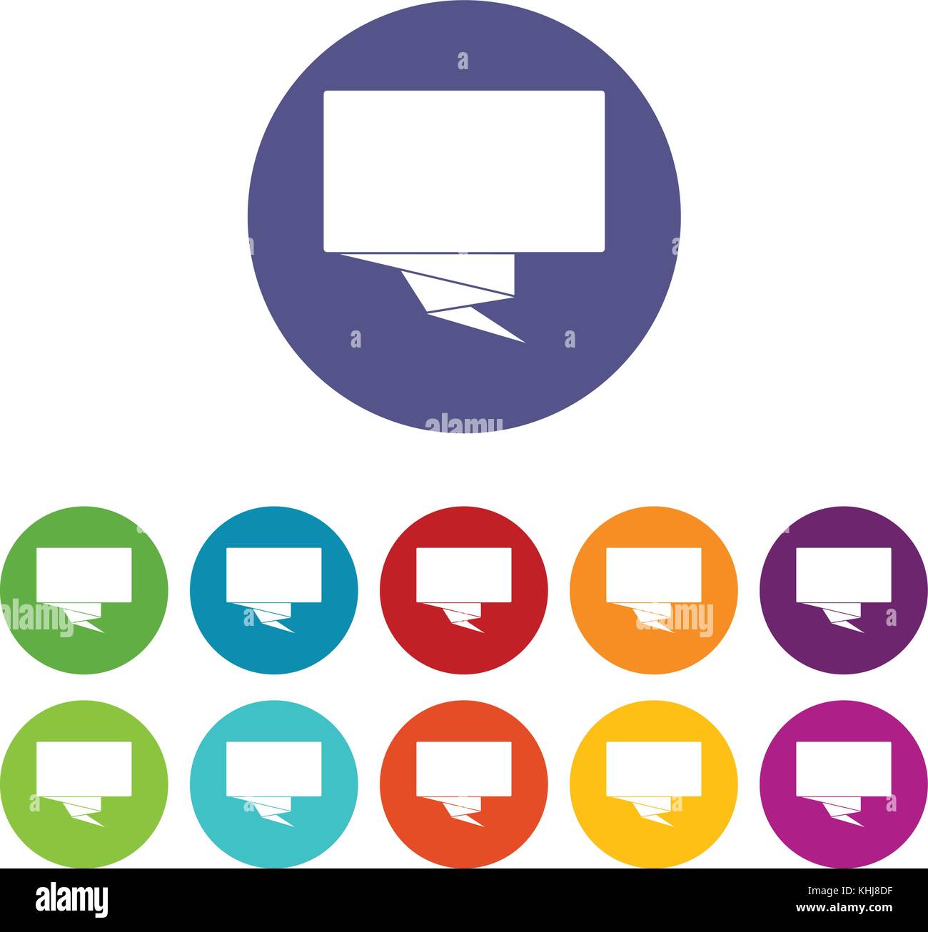 Square banner set icons Stock Vector Image & Art - Alamy