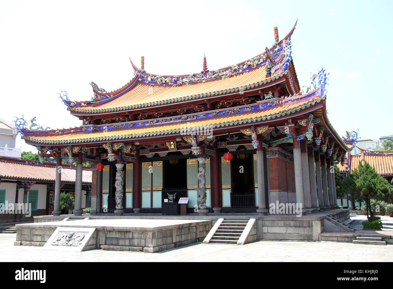 Old chinese Confucius temple in Taibei, Taiwan Stock Photo - Alamy