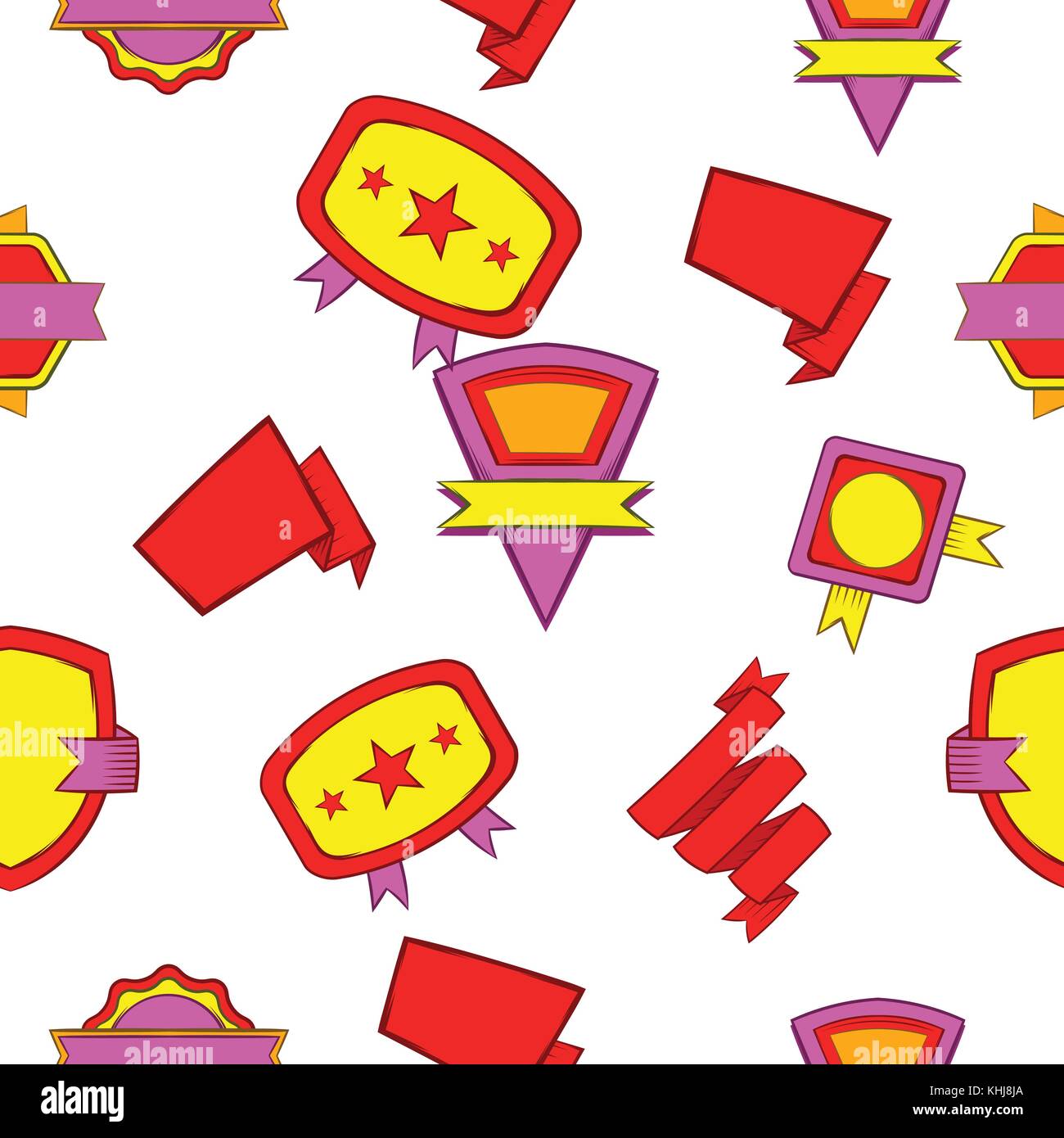 Badge pattern, cartoon style Stock Vector Image & Art - Alamy