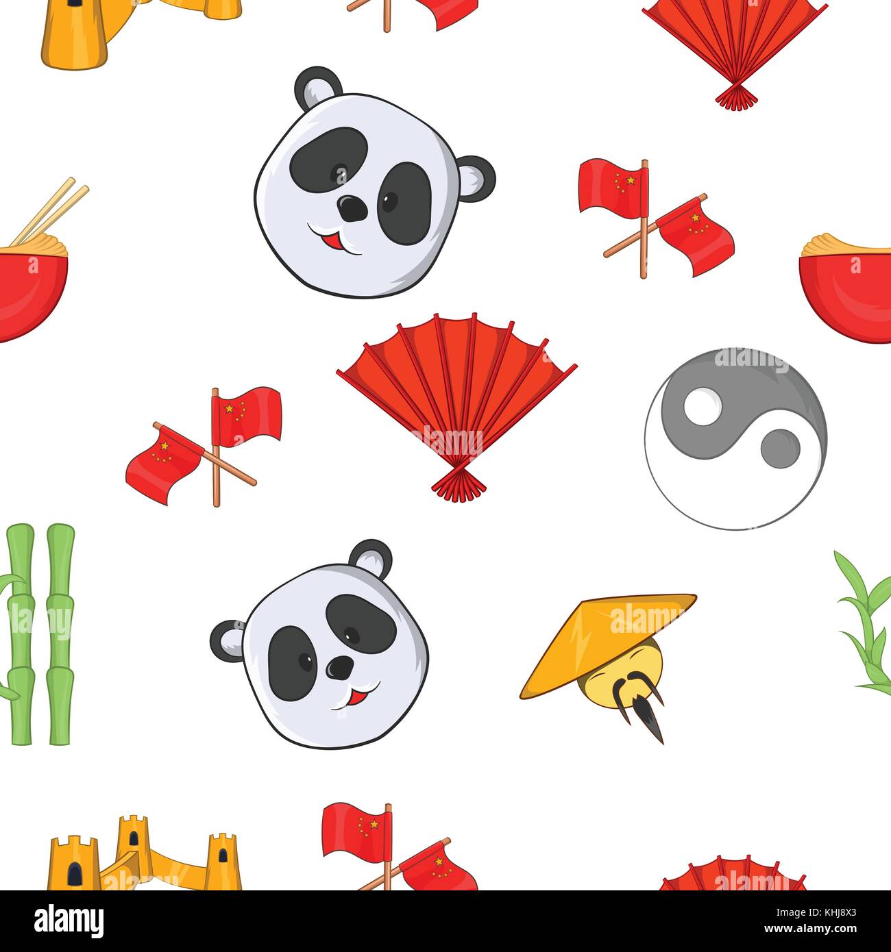 China pattern, cartoon style Stock Vector Image & Art - Alamy