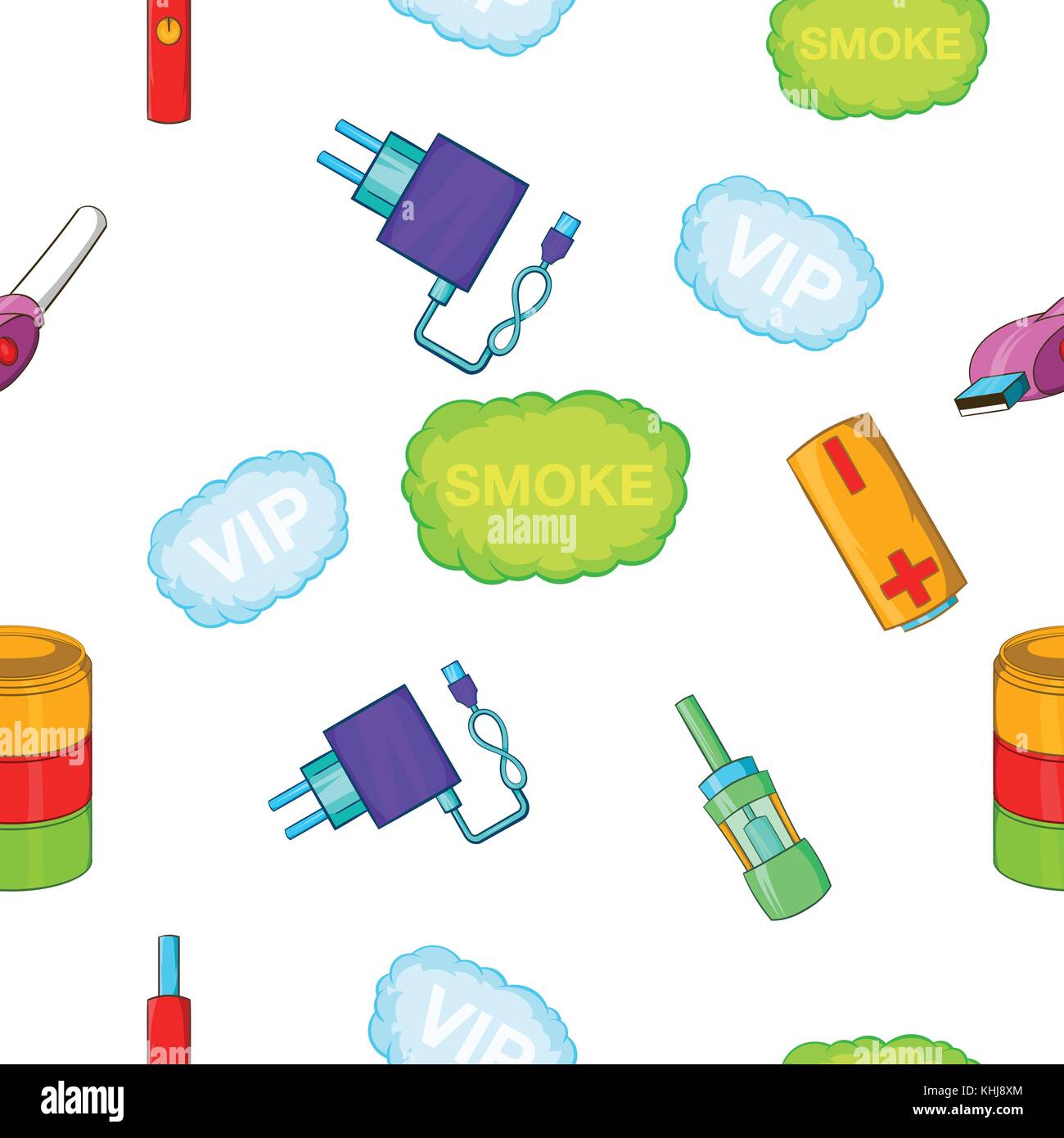 Electronic smoking cigarette pattern Stock Vector Image & Art - Alamy