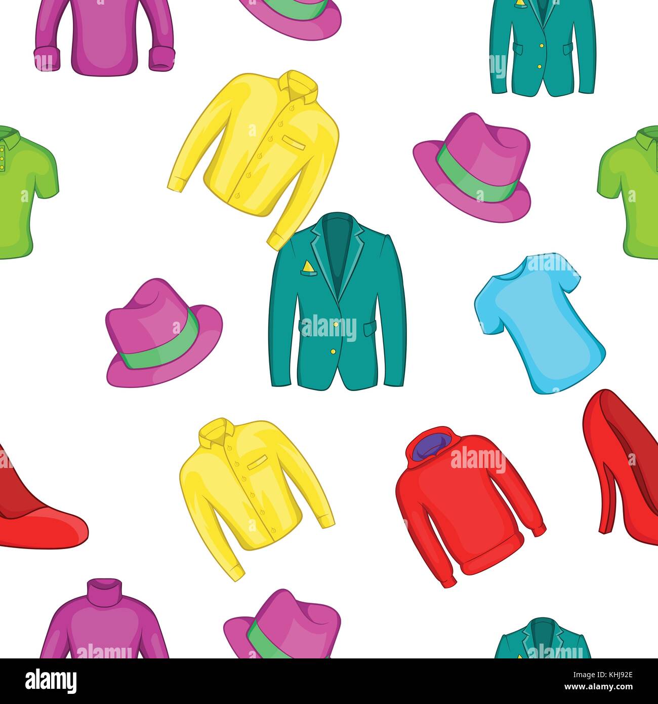 Different clothes pattern, cartoon style Stock Vector Image & Art - Alamy