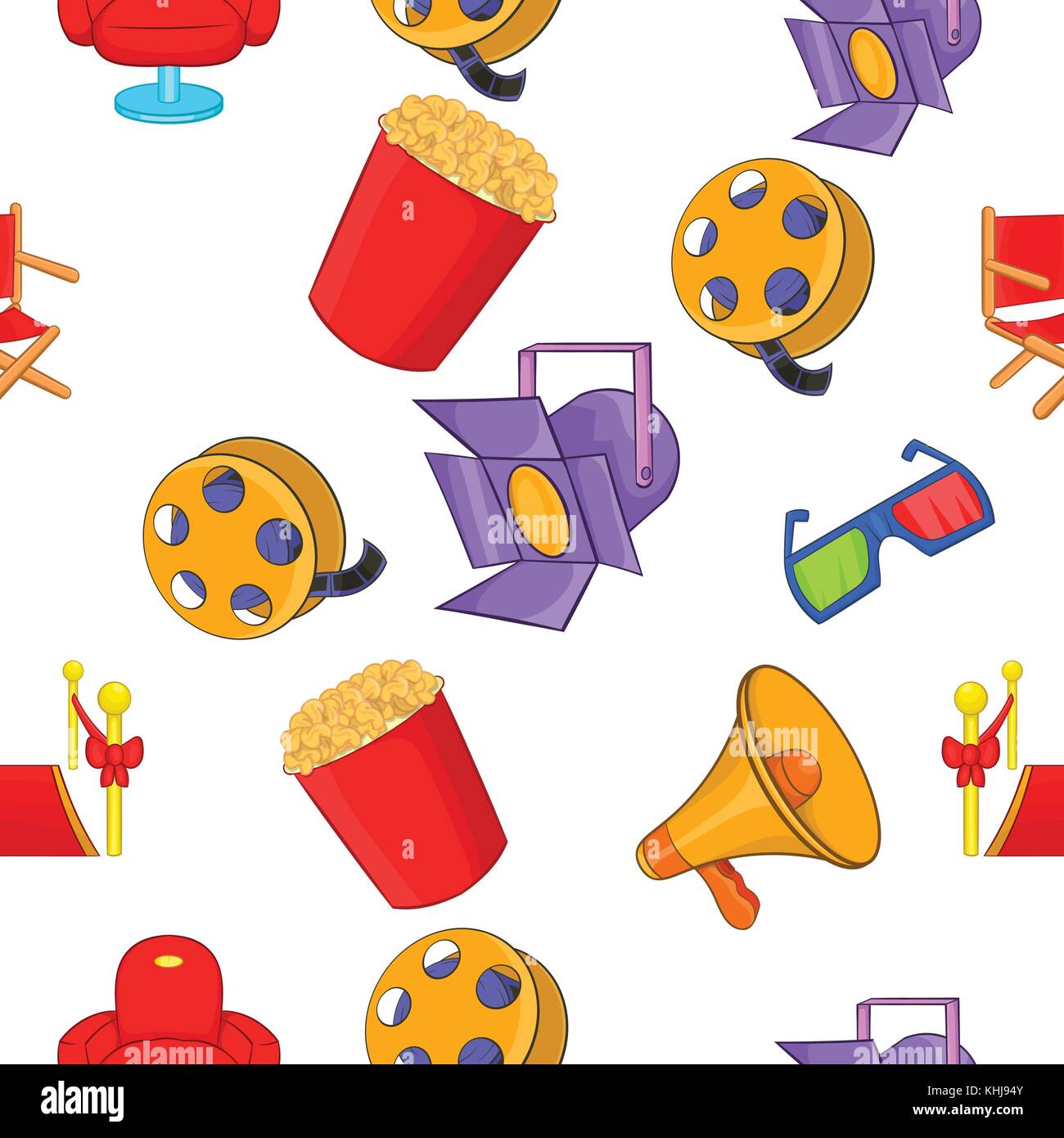 Motion picture pattern, cartoon style Stock Vector Image & Art - Alamy
